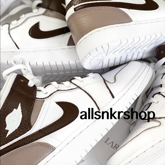 Jordan | Shoes | Nike Air Jordan Mid Custom Brown Hand Painted | Poshmark
